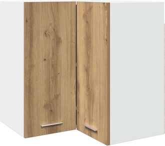 vidaXL Vidaxl - Armoire dangle suspendue Lyon ch&ecirc;ne artisanal 57 x 57 x 60 cm - 2 &eacute;tag&egrave;res - Bois ding&eacute;nierie - Capacit&eacute; 60 kg