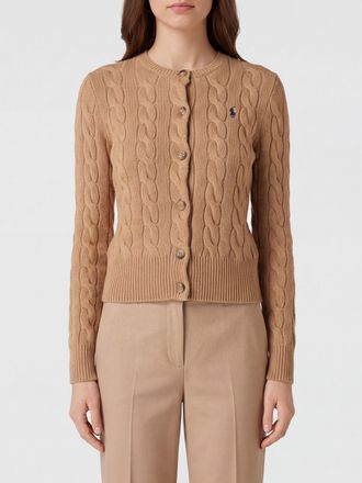 Polo Ralph Lauren Cardigan &agrave; col rond en laine tricot&eacute;e avec logo Poney brod&eacute;