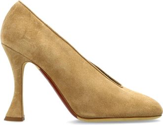 Moschino Femme, Chaussures, Beige, Taille: 38 EU Chaussures &agrave; talons hauts en daim
