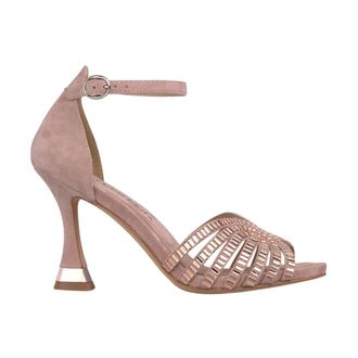 Alma En Pena Alma EN Pena, Femme, Chaussures, Rose, Taille: 42 EU Sandale &agrave; talon en maille m&eacute;tallis&eacute;e