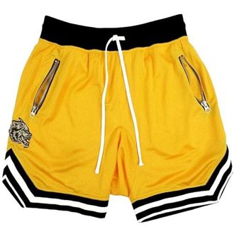 Generic Short court pour homme avec imprim&eacute; lettres et cordon de serrage &agrave; la taille, short d&eacute;contract&eacute; avec cordon de serrage &agrave; lavant, short de sport sporti