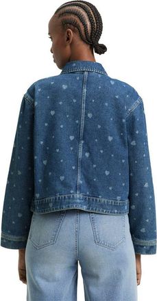 Tom Tailor Jeansjacke mit All-Over-Herz-Print