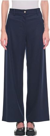Max Mara Femme, Pantalons, Bleu, Taille: 38 FR Ermes Wide Pantalons
