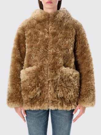 Urban Code Veste courte en fausse fourrure avec capuche en shearling