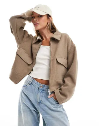 Asos Bomber habillé épuré - Avoine-Neutral