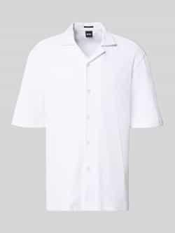 HUGO BOSS Relaxed Fit Kurzarmhemd mit Resortkragen