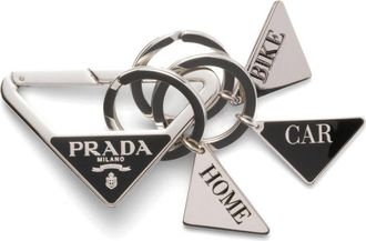 Prada Schlüsselanhänger mit Dreieck - Schwarz