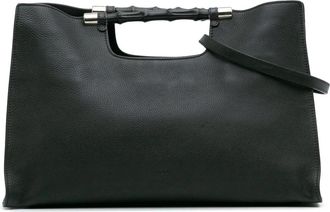 Gucci Hobo Bags - Medium Calfskin Bamboo Daily Shopper Satchel - Gr. unisize - in Schwarz - f&uuml;r Damen