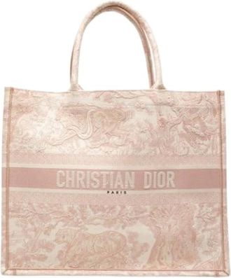Dior Pre-owned Grand Cabas Toile De Jouy - Femme - Pre-owned - Rose - Taille: ONE Size