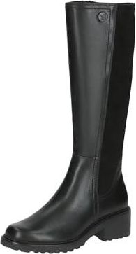 Caprice Bottes hautes élégantes pour femme avec talon et fermeture éclair, Noir/comb, 38 EU