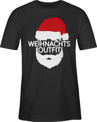 Shirtracer T-Shirt Herren - Weihnachten Geschenke Christmas Bekleidung - Weihnachtsoutfit mit Weihnachtsm&uuml;tze - 3XL - Schwarz - weihnachtstshirtm&auml;nner weihnachts
