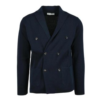 FILIPPO DE LAURENTIIS Strickjacke mit doppelreihigen Kn&ouml;pfen - - Jackets - Herren - Blau - XL