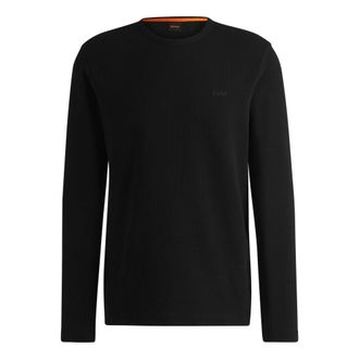 HUGO BOSS Homme, Pulls, Noir, Taille: XS Pull noir avec logo brod&eacute;