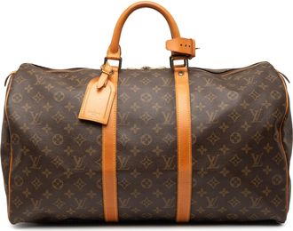 Louis Vuitton Coated Canvas Monogram Keepall 50