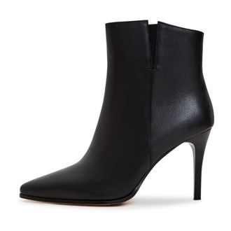 Cesare Gaspari Erh&ouml;hte Lederstiefeletten mit Absatz - Schwarz - - Shoes - Damen - Schwarzk - 39 EU