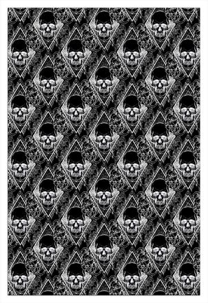 Wallario selbstklebendes Poster - Totenkopf-Muster, Aufkleber in Premiumqualit&auml;t, Klebefolie Gr&ouml;&szlig;e: 61 x 91,5 cm (Maxiposter)