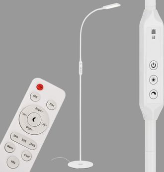 Briloner Briloner Leuchten - LED Stehleuchte, Stehlampe dimmbar, inkl. Fernbedienung, inkl. Farbtemperatursteuerung, 8 Watt, 700 Lumen, Wei&szlig;