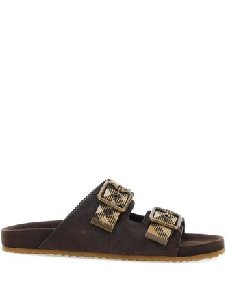 Burberry buckle strap sandals - Noir