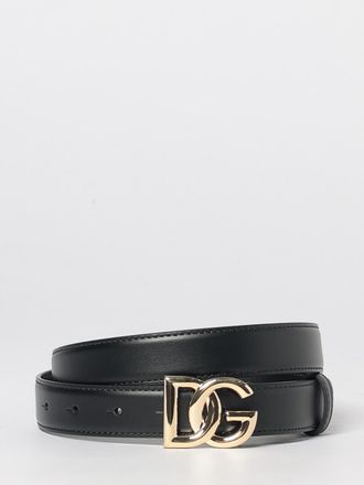 Dolce & Gabbana Ceinture en cuir de veau lisse avec boucle monogramme DG