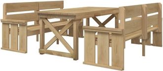 vidaXL vidaXL Ensemble &agrave; manger de jardin 3 pcs Bois de pin impr&eacute;gn&eacute;
