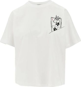 Emporio Armani T-shirt ASV We Love Dogs 28 - Homme - Tops - Blanc - Taille: XL