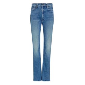 Mother Femme, Jeans, Bleu, Taille: W24 Jean taille haute jambe droite