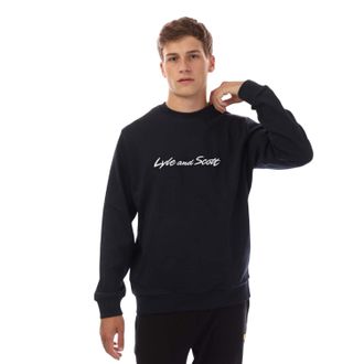Lyle & Scott Sweatshirt Schrift f&uuml;r Herren (Marine/Wei&szlig;)