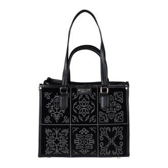 My Best Bags Firenze Femme, Sacs, Noir, Taille: ONE Size Velvet Embroidered Tote