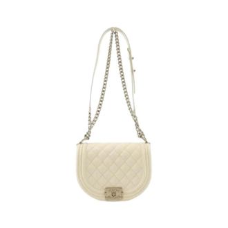 Chanel Pre-owned Boy Grained Calfskin Shoulder Bag - - Pre-owned - Damen - Beige - ONE SIZE