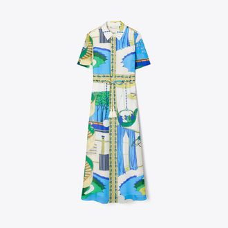 Tory Burch Damen Baumwollhemdkleid