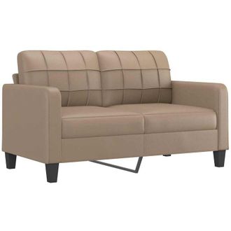 vidaXL 2-Sitzer-Sofa Cappuccino-Braun 140 cm Kunstleder Vidaxl