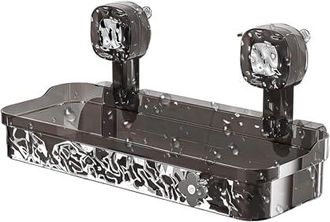 Generic Sghtil &Eacute;tag&egrave;re de douche &agrave; ventouse, porte-savon, porte-&eacute;ponge - Organiseur de rangement amovible avec trous de drainage, sans per&ccedil;age, d&eacute;coration mur