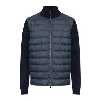 Moncler Turtleneck Cardigan mit Daunenfront - - Jackets - Herren - Blau - M