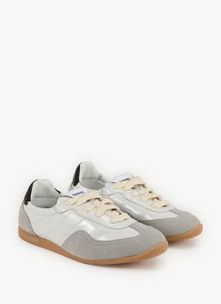 RUN OF gemischten Leder -Turnschuhen - Weiß