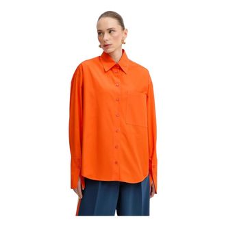 Patrizia Pepe Oversized Hemd mit Brusttasche - - Blouses & Shirts - Damen - Orange - M