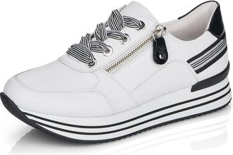 Remonte Damen D1312 Sneaker, Weiss/Black / 80,37 EU Weit