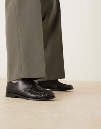 WALK LONDON Walk London - Cera - Chaussures bateau en cuir - Noir