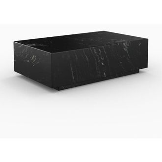 Rendez-Vous D&eacute;co Rendez-vous D&eacute;co - Table basse rectangulaire en marbre noir - iza&eacute;