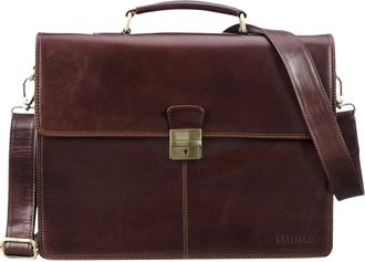 STILORD Edward Leder Aktentasche Herren Vintage - Business Laptoptasche 15,6 Zoll - Große Bürotasche für Dokumente, Laptop & Ordner - Edle Umhängetasche mit S