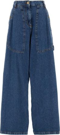 Etro Femme, Jeans, Bleu, Taille: W27 Pegaso Embroidery Wide-Leg Jeans