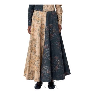 Ganni Midi Circle Skirt - - Skirts - Damen - Mehrfarbig - 2XS