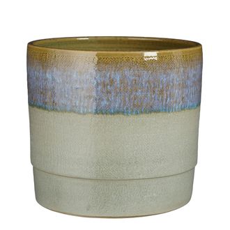 Mica Mica Decorations Olof Blumentopf - 26x26x24 cm - Terrakotta - Dunkelblau