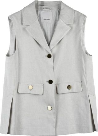 Max Mara Femme, Vestes, Beige, Taille: 42 FR Gilet