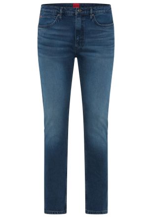 HUGO BOSS Slim-fit-Jeans HUGO HUGO 734, Herren, Gr. 32, L&auml;nge 34, blau (medium blau420), Denim/Jeans, Obermaterial: 99% Baumwolle, 1% Elasthan, unifarben, slim 