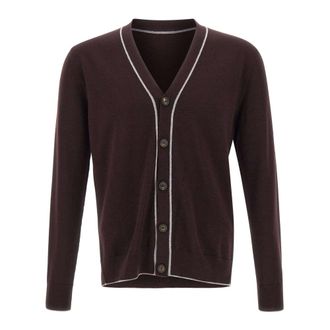 Eleventy Homme, Pulls, Brun, Taille: 2XL Cardigan en laine