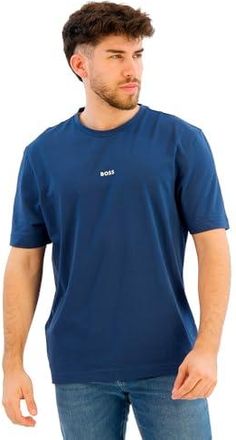 BOSS Hommes TChup T-Shirt en Coton Stretch avec Logo Contrastant