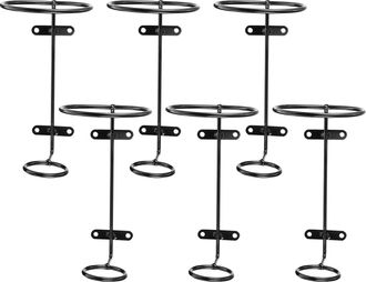 NUOBESTY UKCOCO 6 St&uuml;ck Teiliges Wand weinregal aus Eisen H&auml;ngende Flaschenhalterung f&uuml;r Rotwein Platzsparendes Rostfreies Weinflaschen Display mit Stilvollem 