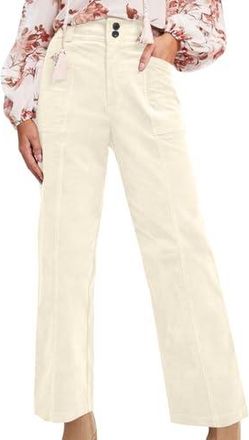 Generico Pantalon de sport pour femme taille haute pantalon d&eacute;contract&eacute; jambe large athl&eacute;tique pantalon avec poches &eacute;l&eacute;gant sport confortable pantalon de surv&ecirc;