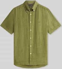 Tommy Hilfiger Regular Fit Kurzarmhemd aus reinem Leinen