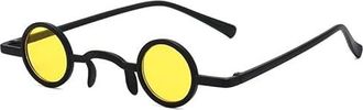 Generic Lunettes De Soleil Rondes &Agrave; Petite Monture For Hommes Et Femmes(Yellow)